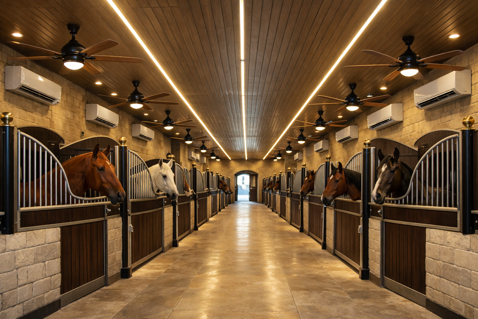 Horse Stable Lighting, Fans, AC & Ventilation Qatar — Complete Guide ...